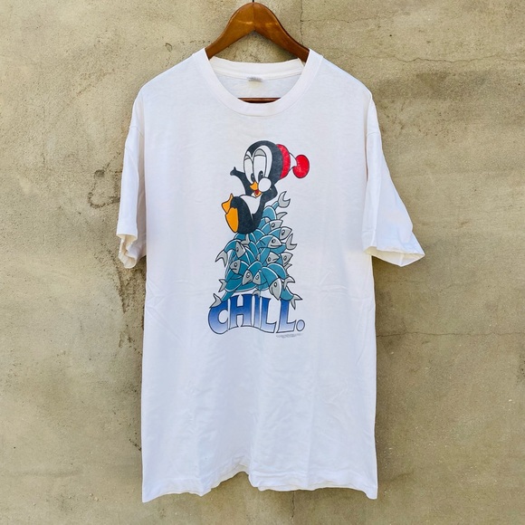 Vintage | Shirts | Vintage Chilly Willy Tee Shirt 9s White Xl Cartoon ...